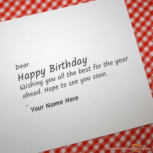 Something Sweet To Write In A Birthday Card