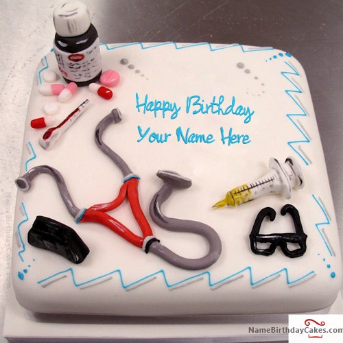 Birthday Cake For Doctor With Name