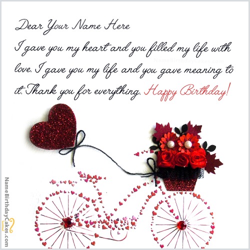 Cool Birthday Card For Husband With Name