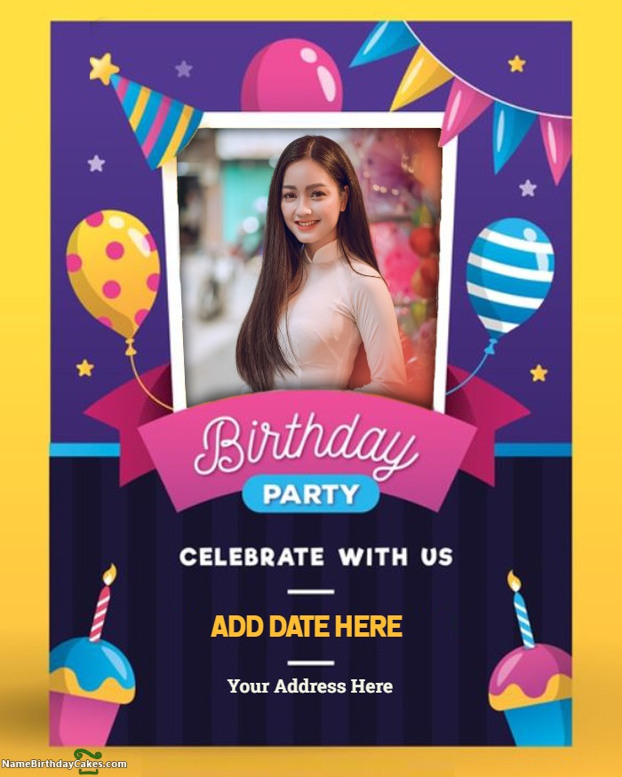 Edit Custom Birthday Invitation Card