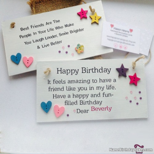 Happy Birthday Beverly Cakes Cards Wishes