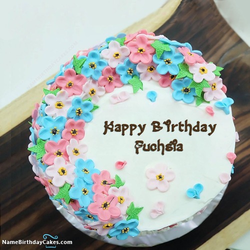 Happy Birthday Fuchsia Cakes, Cards, Wishes