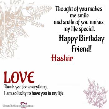 Happy Birthday HASHIR - Video And Images