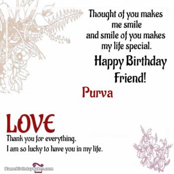 Happy Birthday Purva - Video And Images